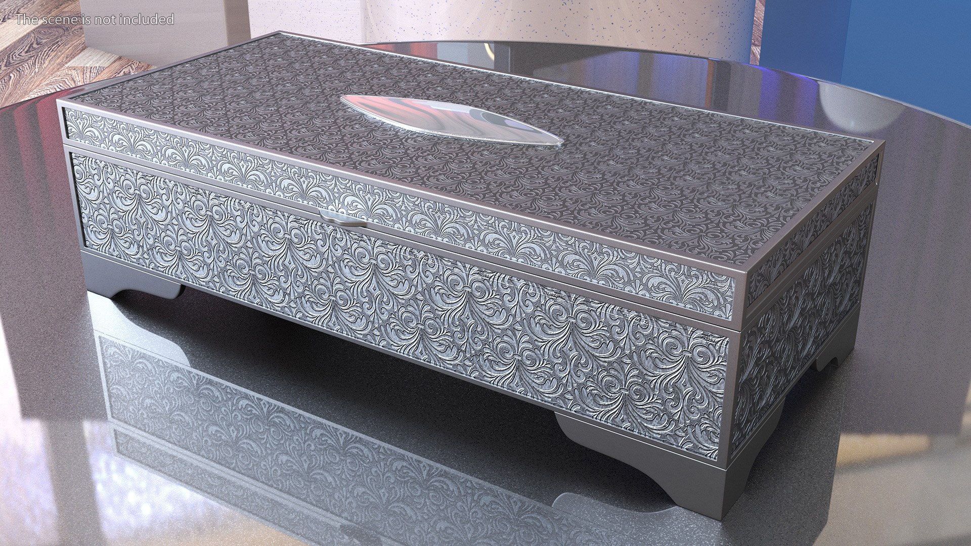 3D Model Silver Jewelry Box - TurboSquid 2097624