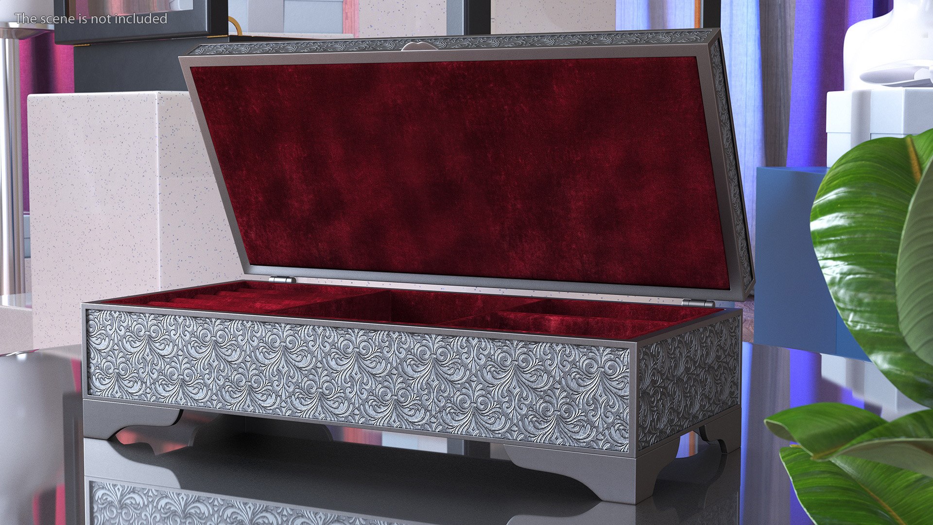 3D Model Silver Jewelry Box - TurboSquid 2097624
