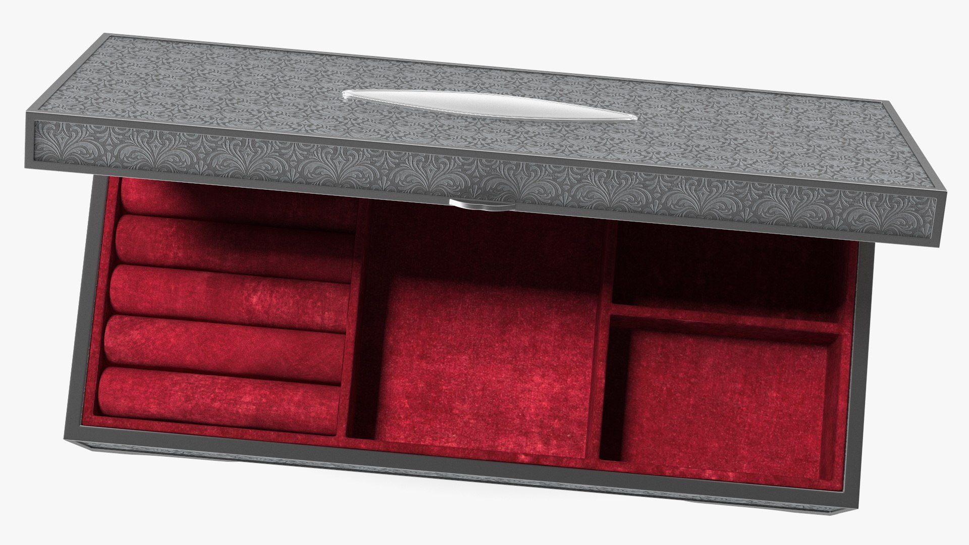 3D Model Silver Jewelry Box - TurboSquid 2097624