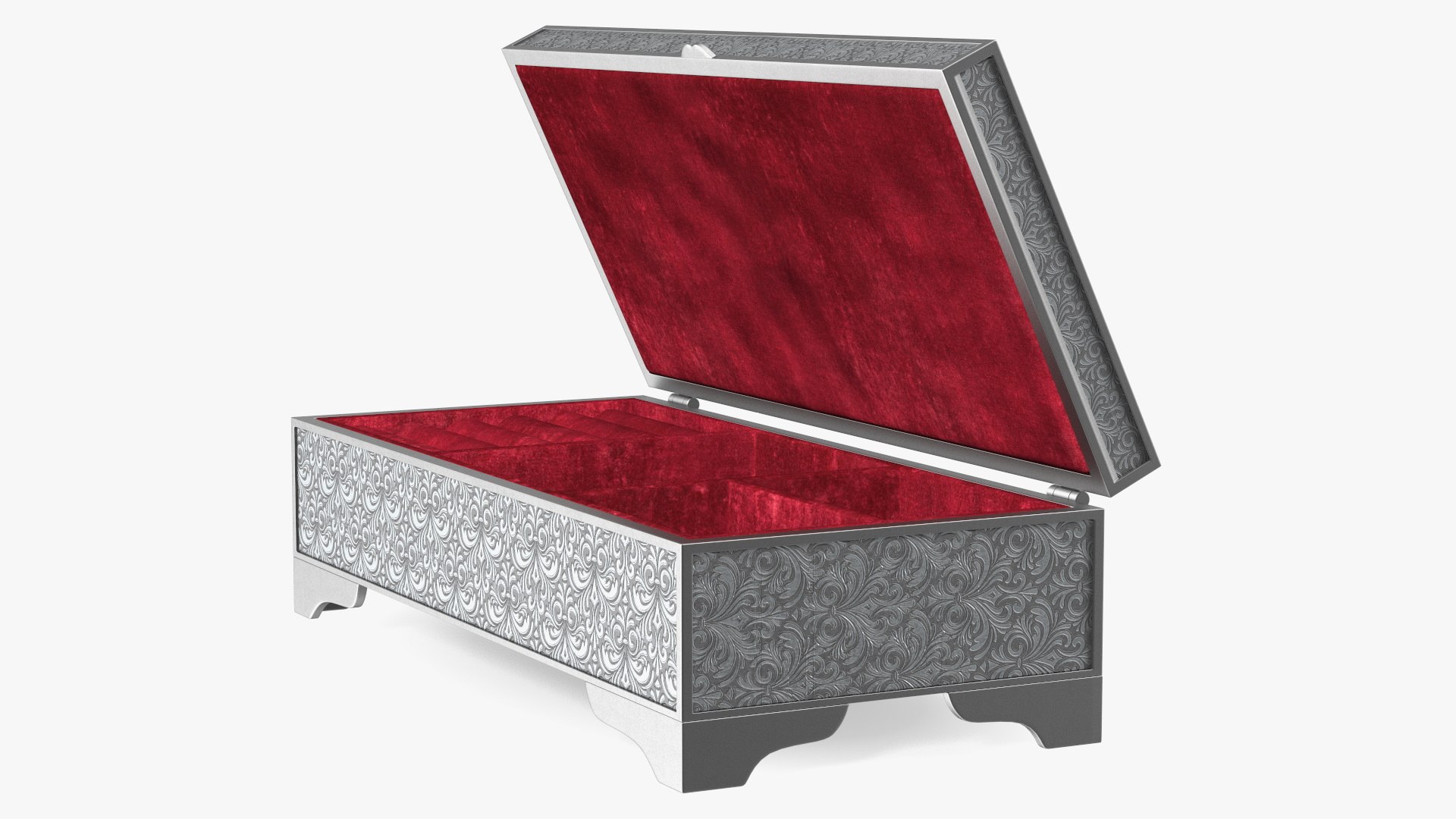 3D Model Silver Jewelry Box - TurboSquid 2097624