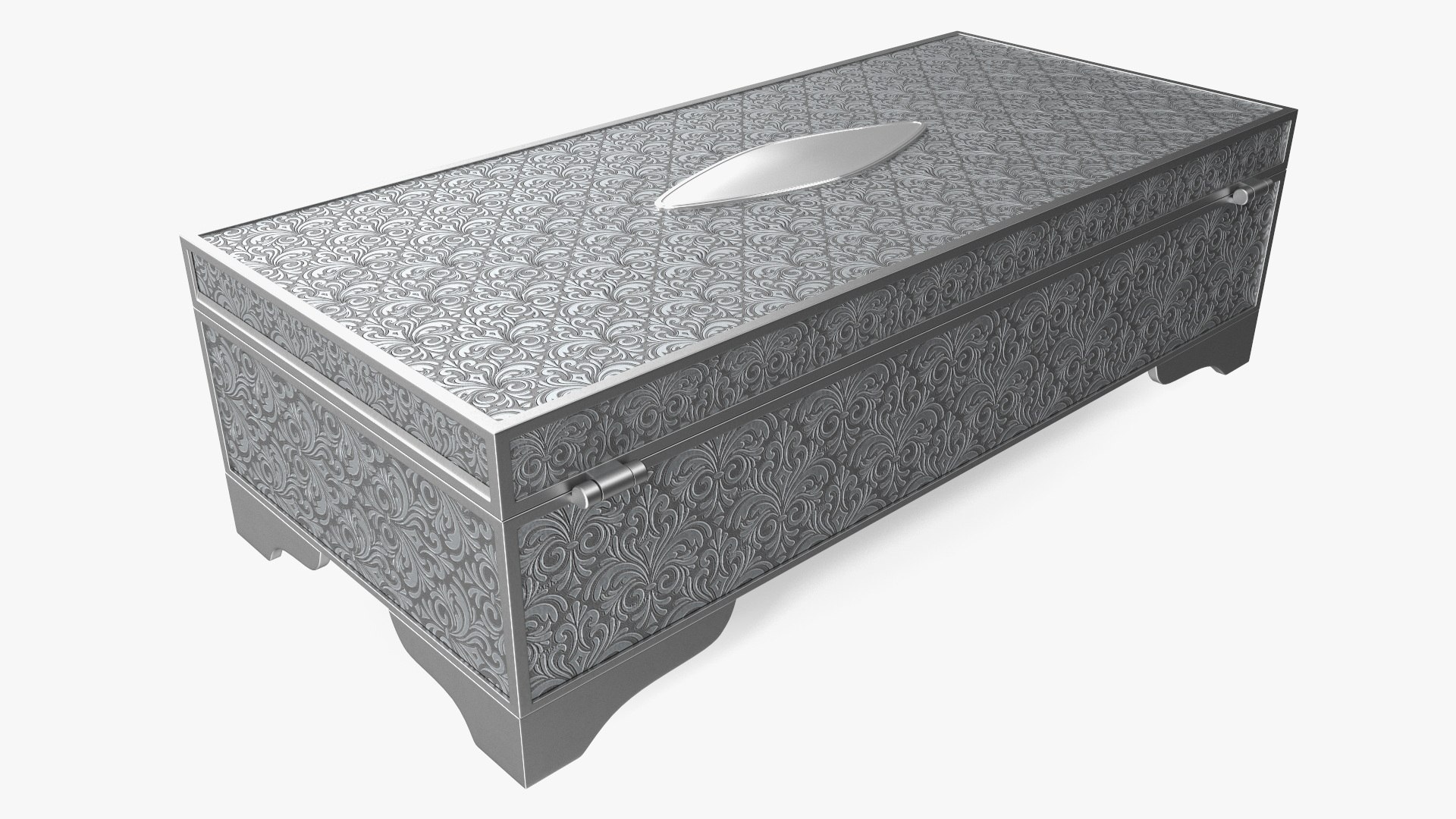 3D Model Silver Jewelry Box - TurboSquid 2097624