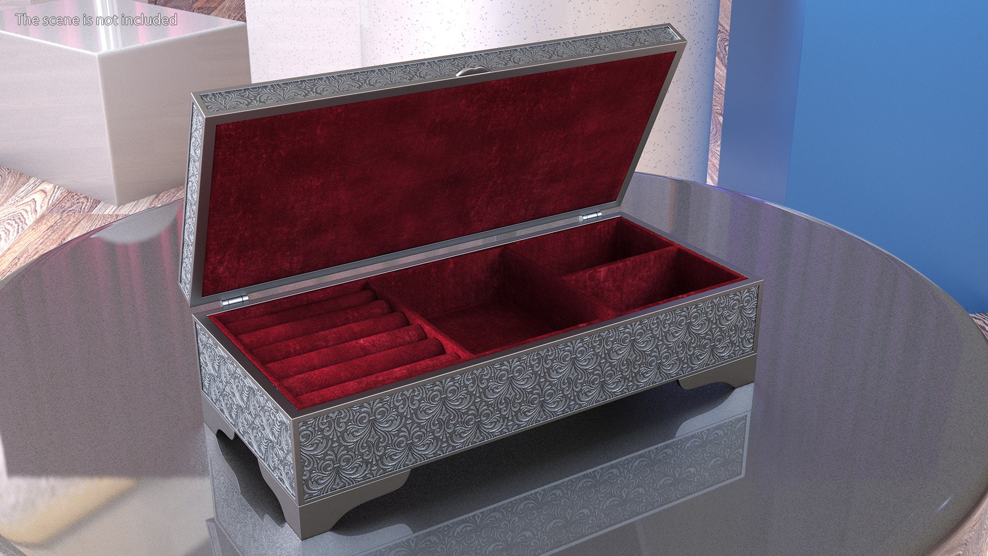 3D Model Silver Jewelry Box - TurboSquid 2097624