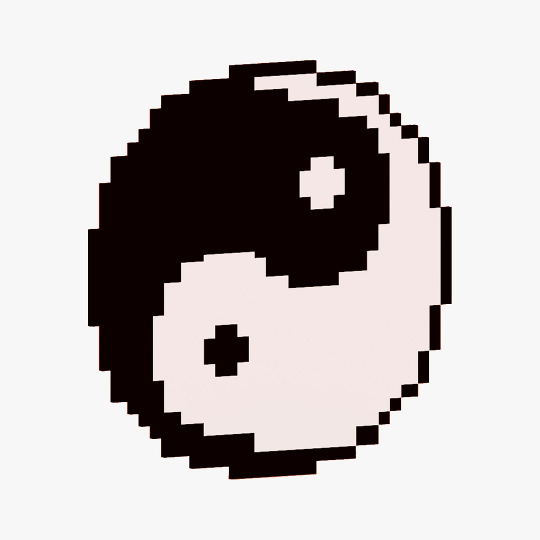 Pixel Yin Yang 3D Model - TurboSquid 1885714