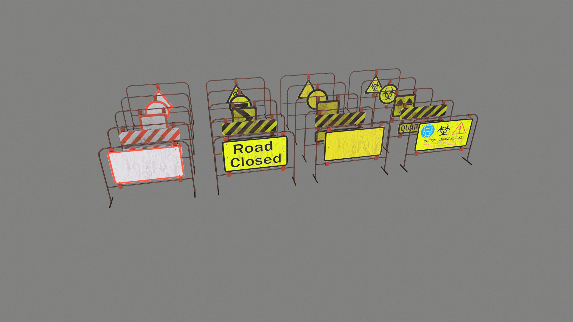 Temporary traffic sign model - TurboSquid 1678564