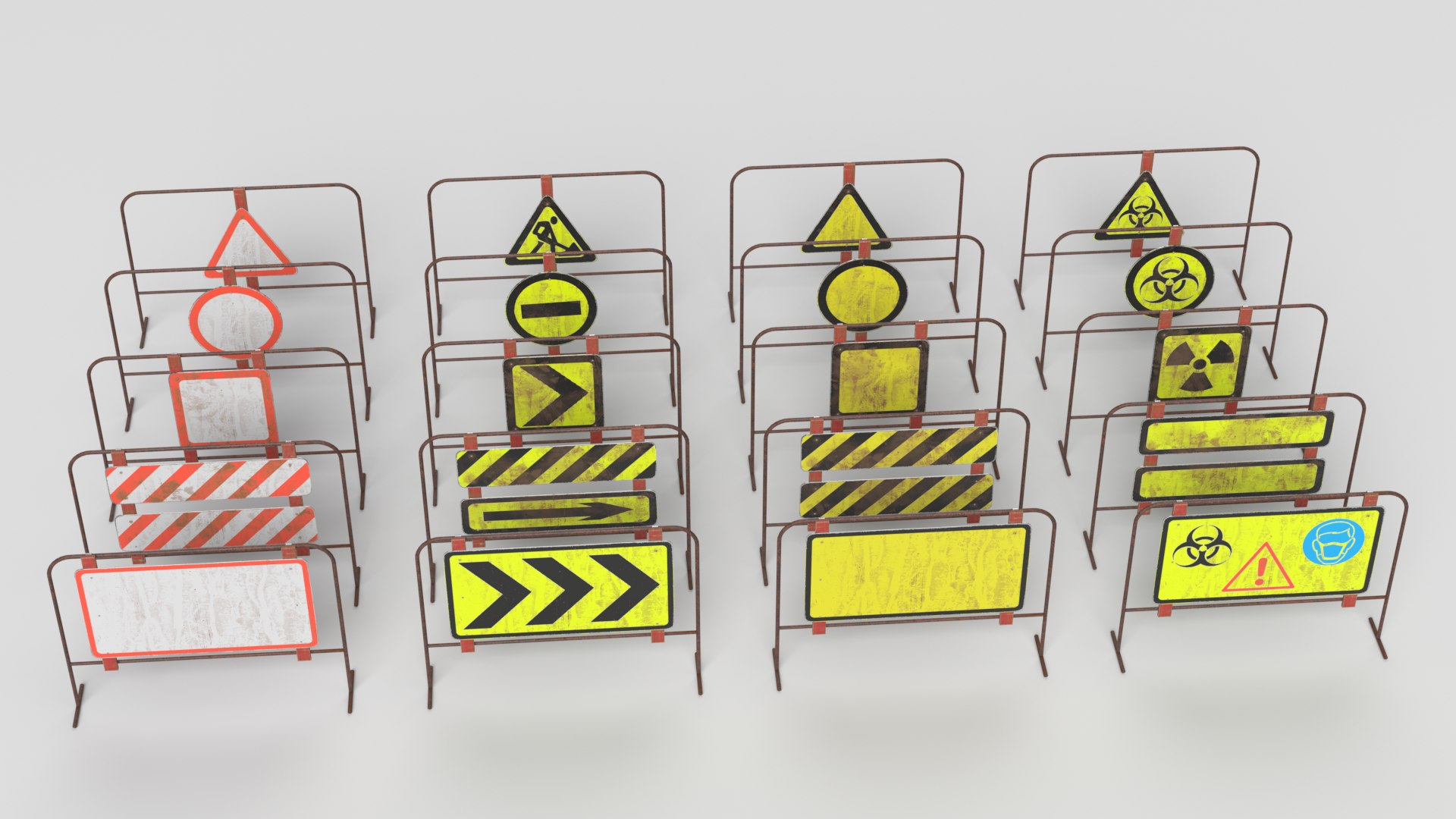 Temporary traffic sign model - TurboSquid 1678564
