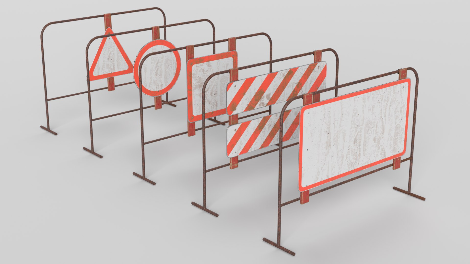 Temporary traffic sign model - TurboSquid 1678564