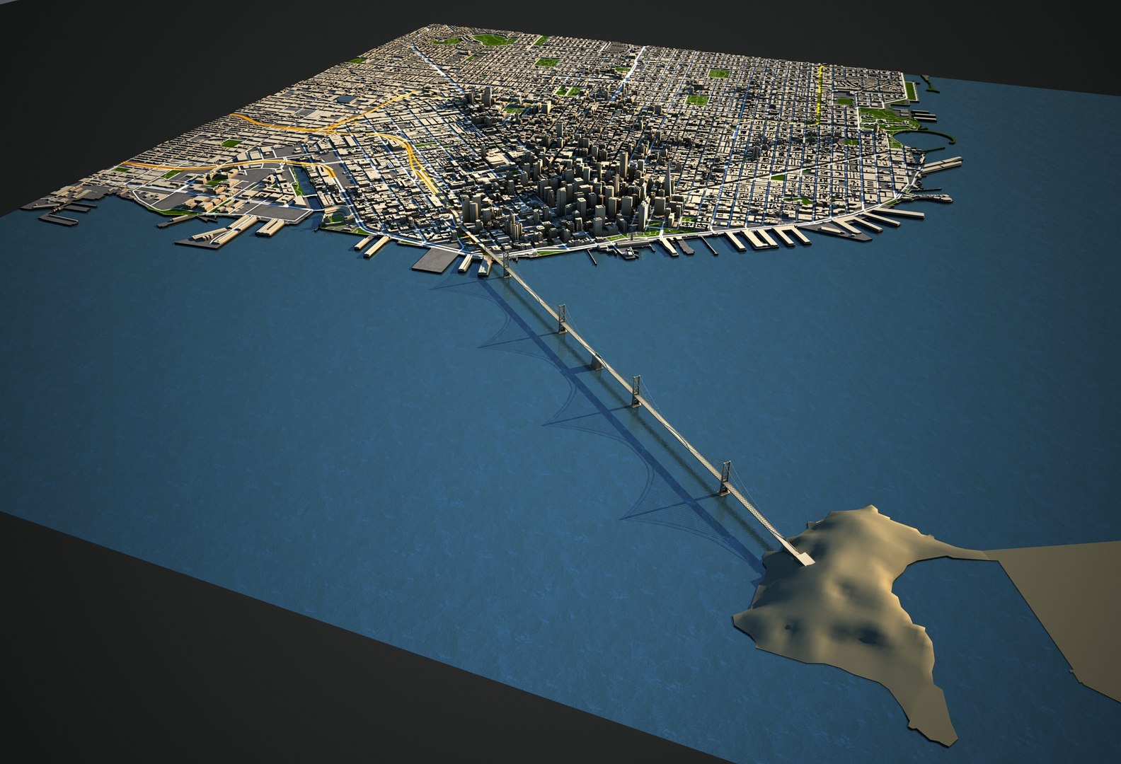 3d San Francisco Skyline