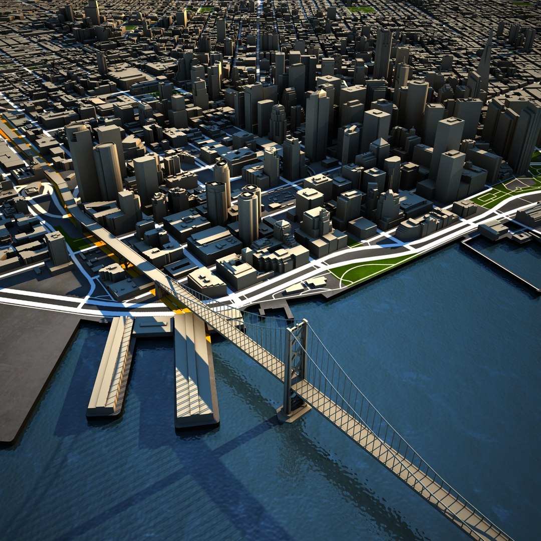 3d San Francisco Skyline