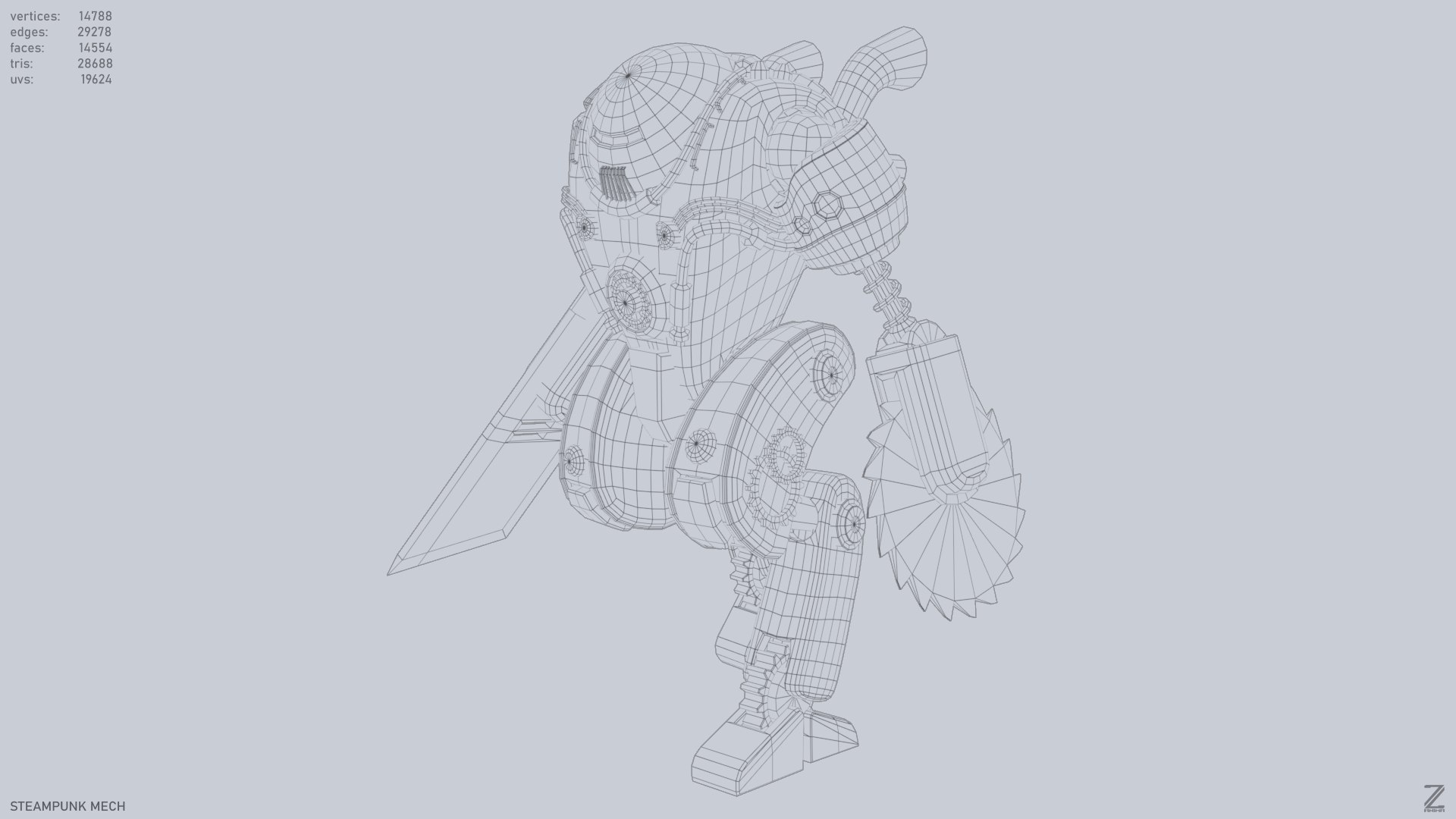 3D Model Steampunk Mech Collection - TurboSquid 2413297