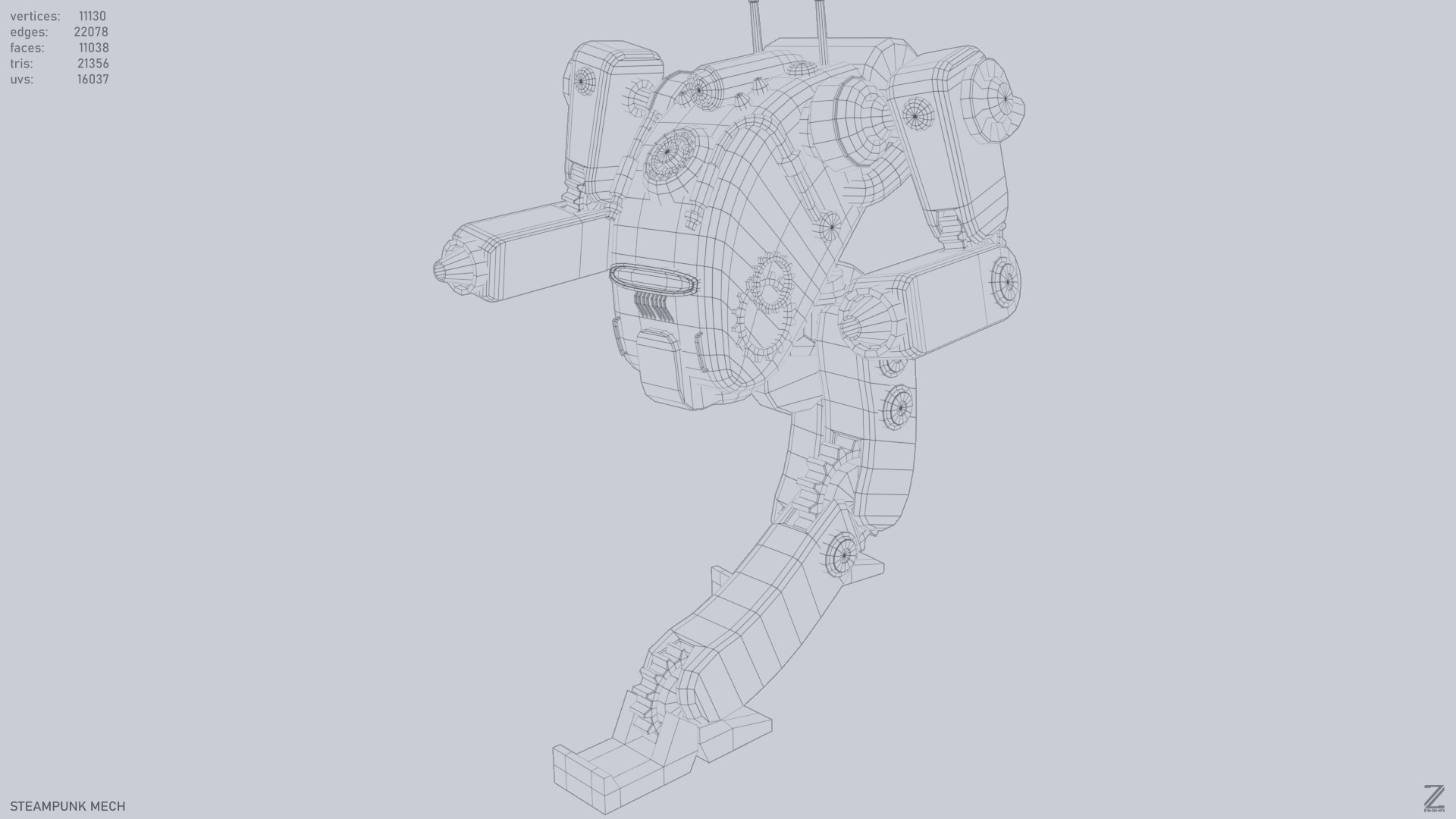 3D Model Steampunk Mech Collection - TurboSquid 2413297