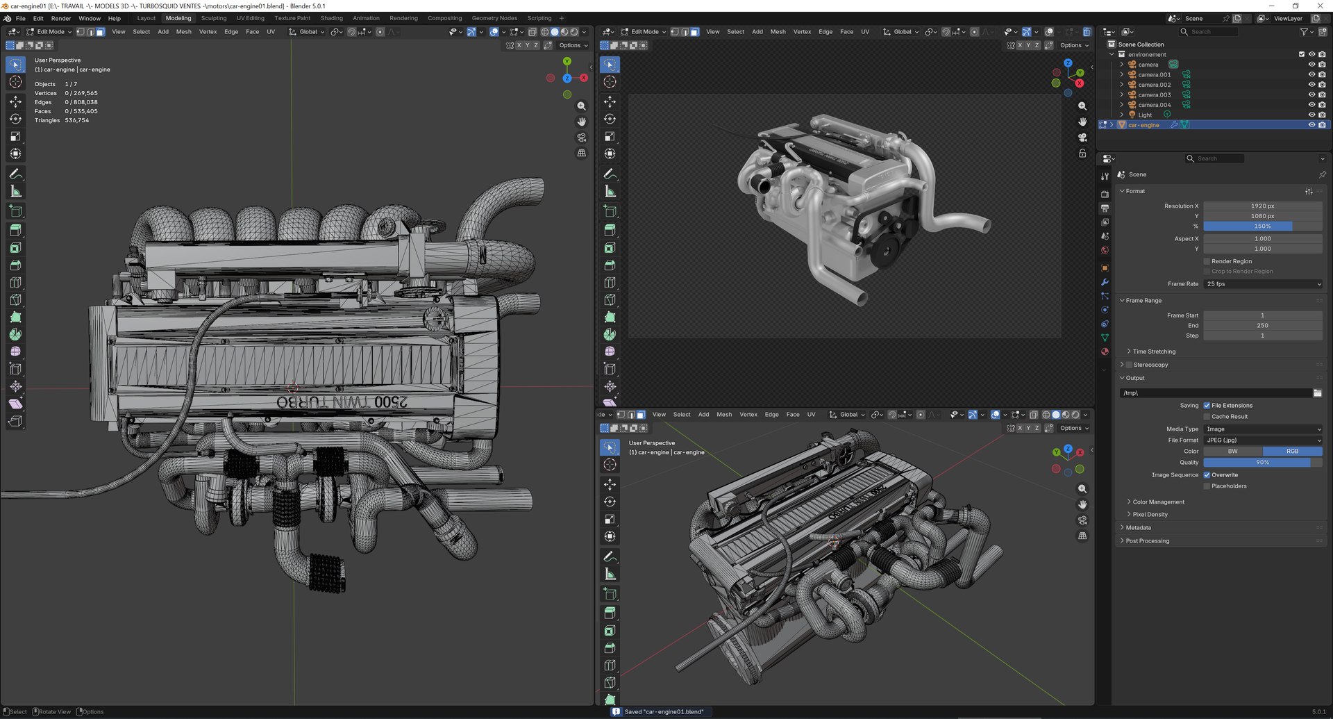 Car Engine Auto 3D Model - TurboSquid 2513350