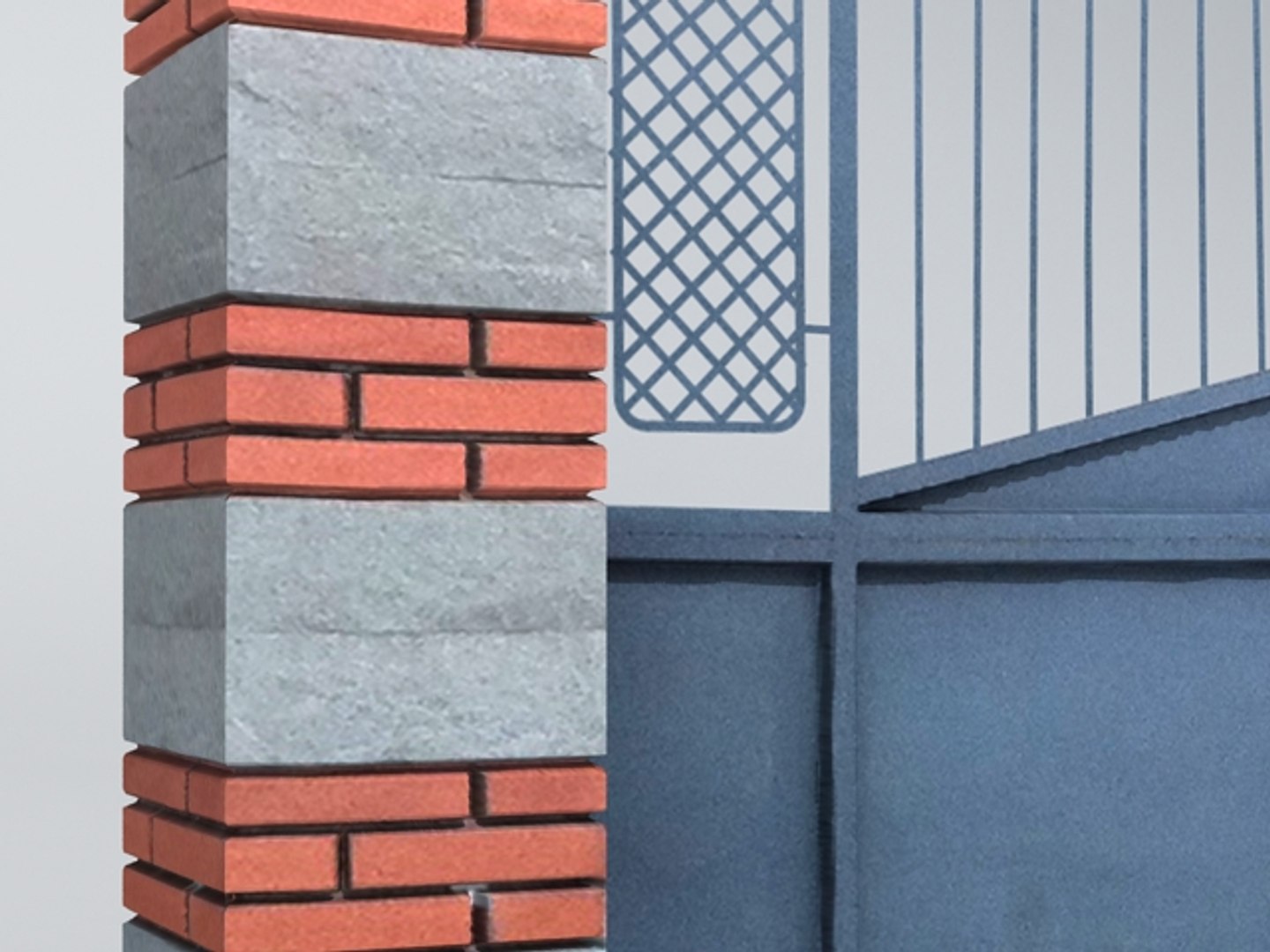 3d model gate italian structures