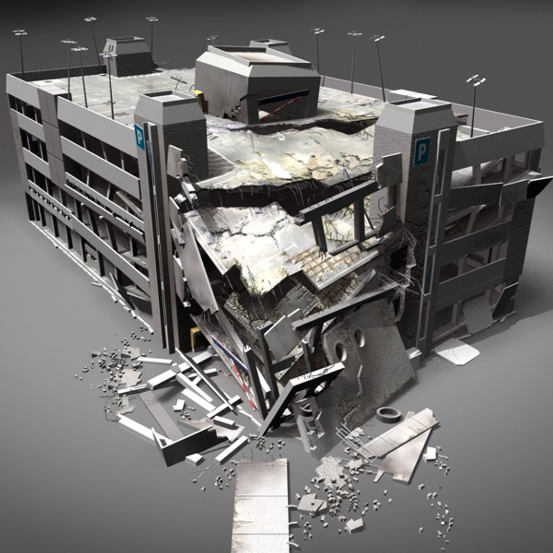 Destroyed Building 09 Damaged 3d Max