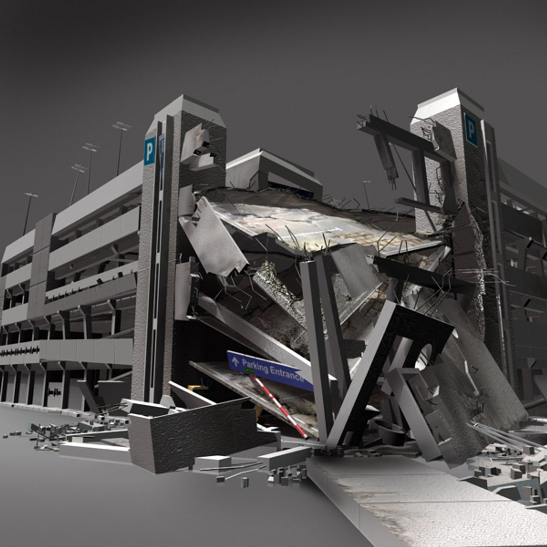 Destroyed Building 09 Damaged 3d Max