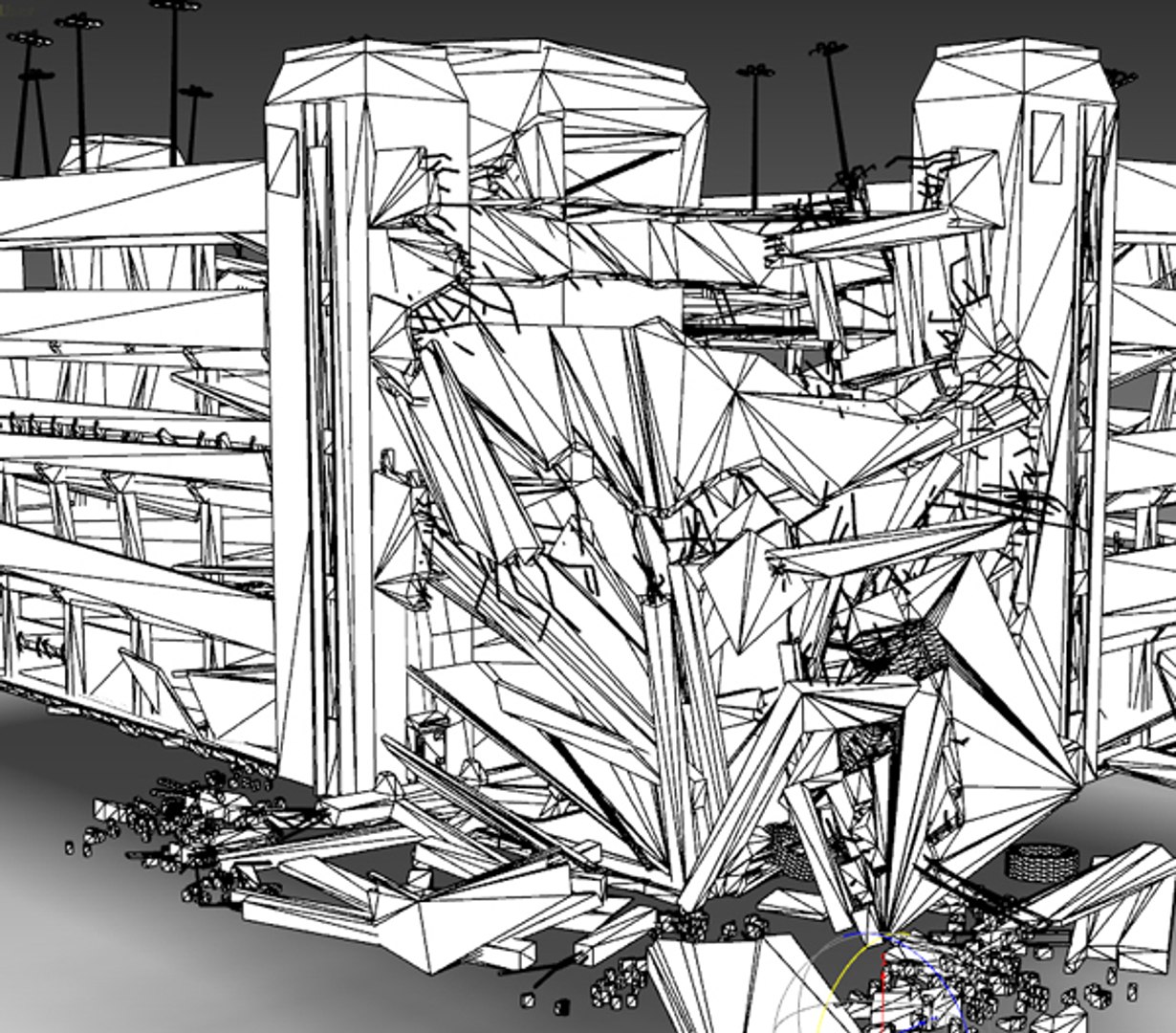 Destroyed Building 09 Damaged 3d Max