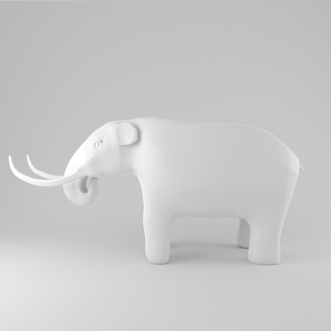 Simple mammoth model - TurboSquid 1287505