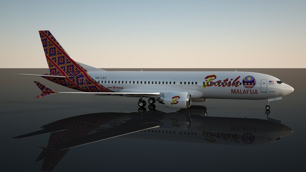 modelo 3d Batik Air, Boeing 737 MAX - 8. - TurboSquid 1173771