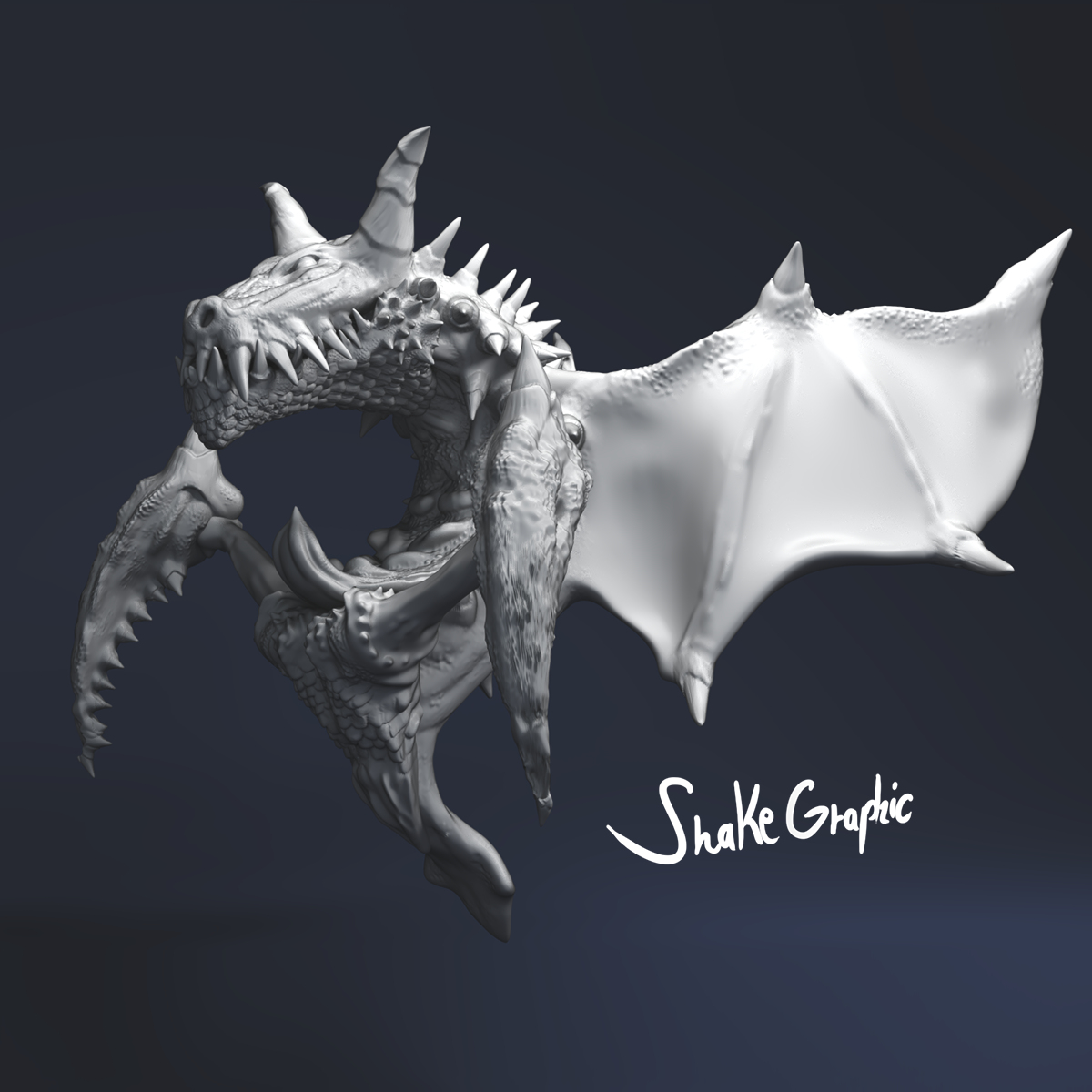 modelo 3d Larva de dragón - TurboSquid 1842904