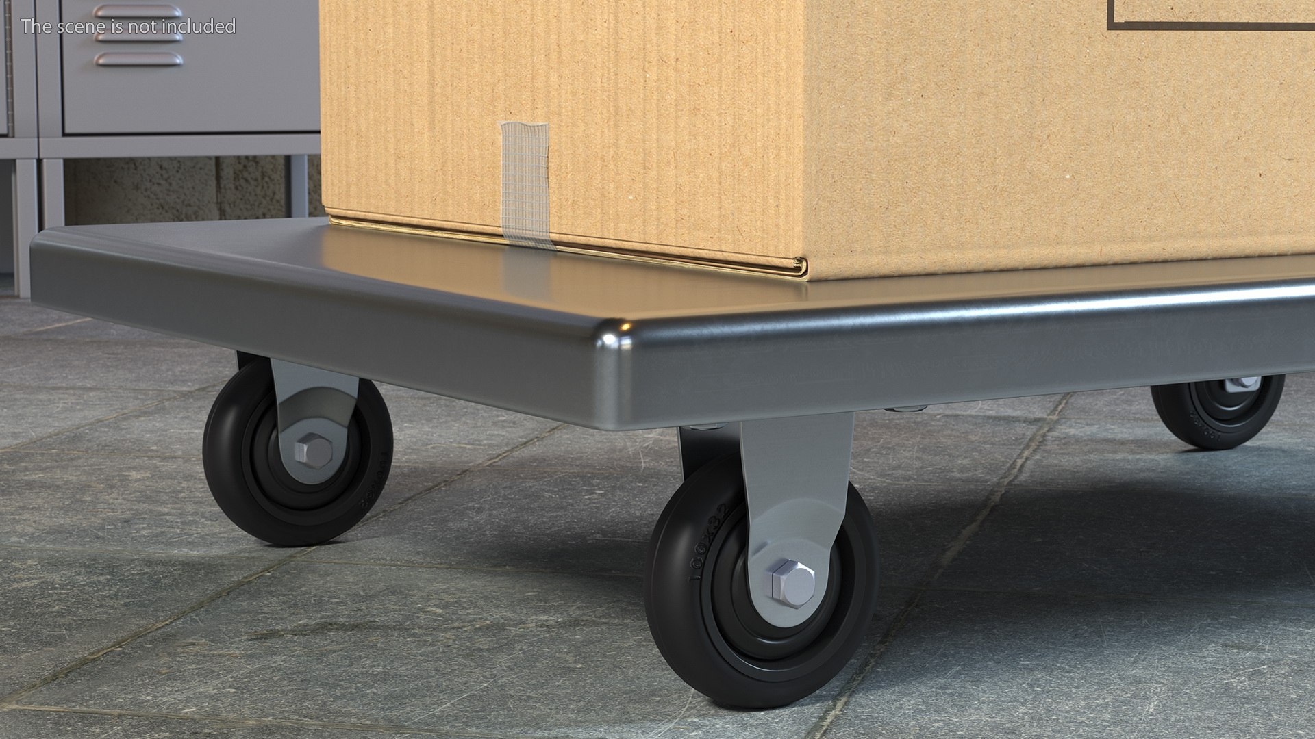 Trolley Low Platform With Cardboard Boxes Model - TurboSquid 1888650