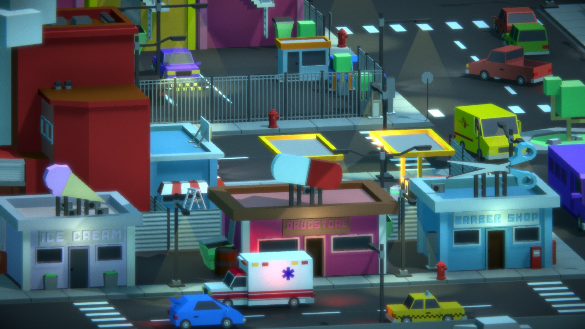 City Prefabs Unity 3D Model - TurboSquid 1534010