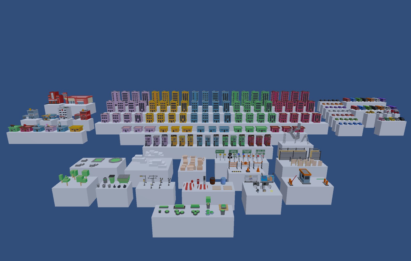 City Prefabs Unity 3D Model - TurboSquid 1534010