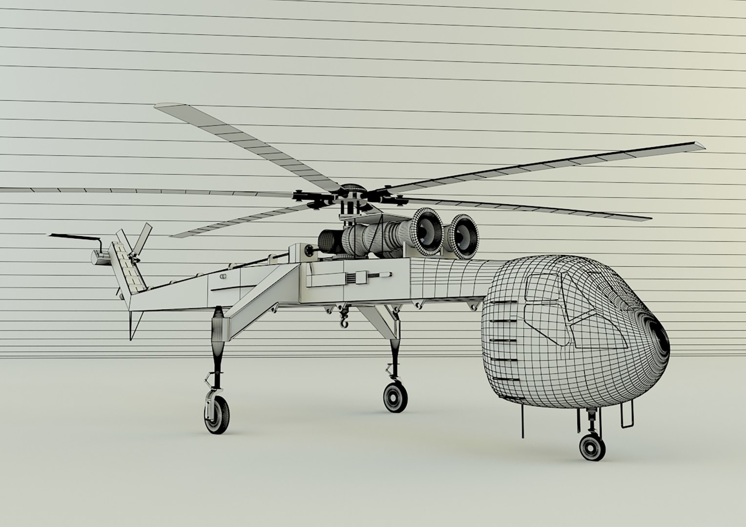 S-64 Skycrane Helicopter 3D Model 3D Model - TurboSquid 2069216