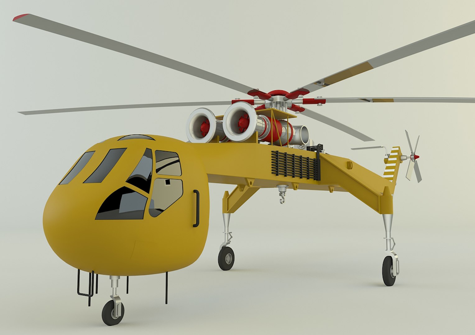 S-64 Skycrane Helicopter 3D Model 3D Model - TurboSquid 2069216