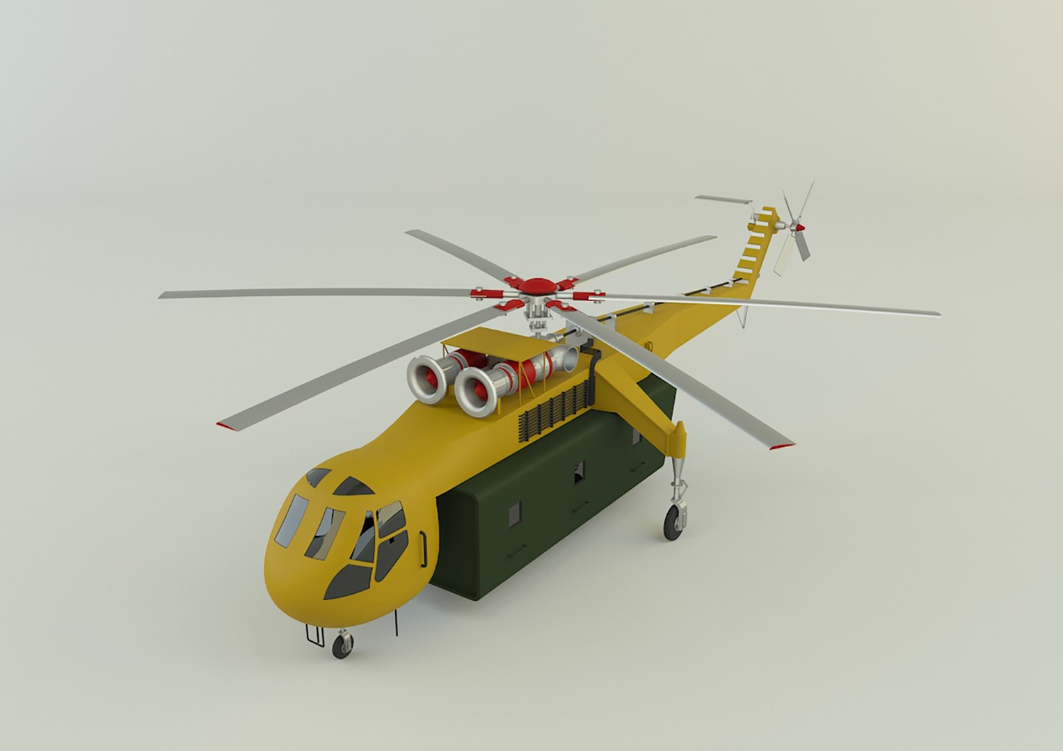 S-64 Skycrane Helicopter 3D Model 3D Model - TurboSquid 2069216