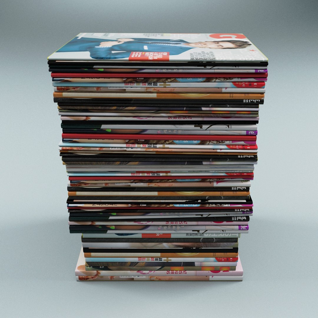 3d Magazines Set Modelled