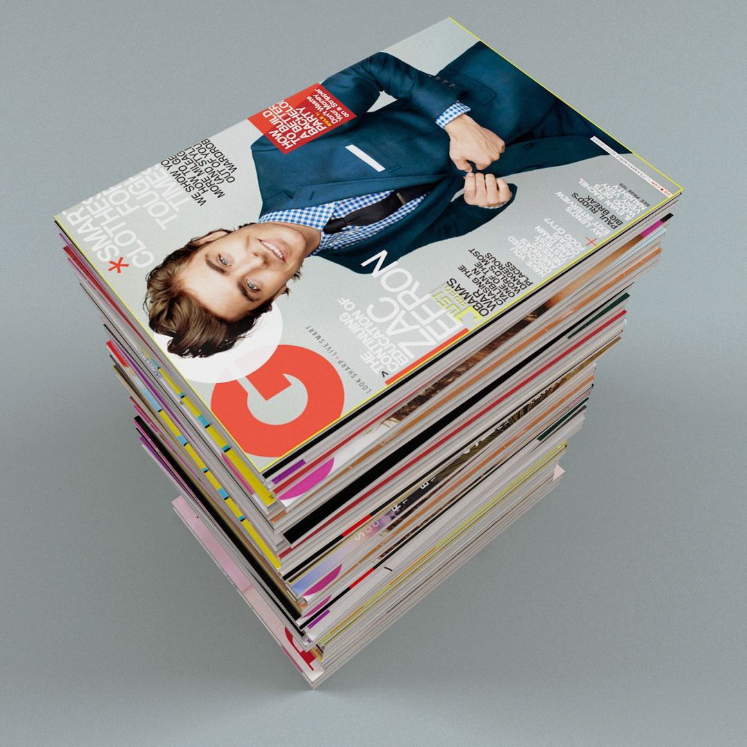 3d magazines set modelled