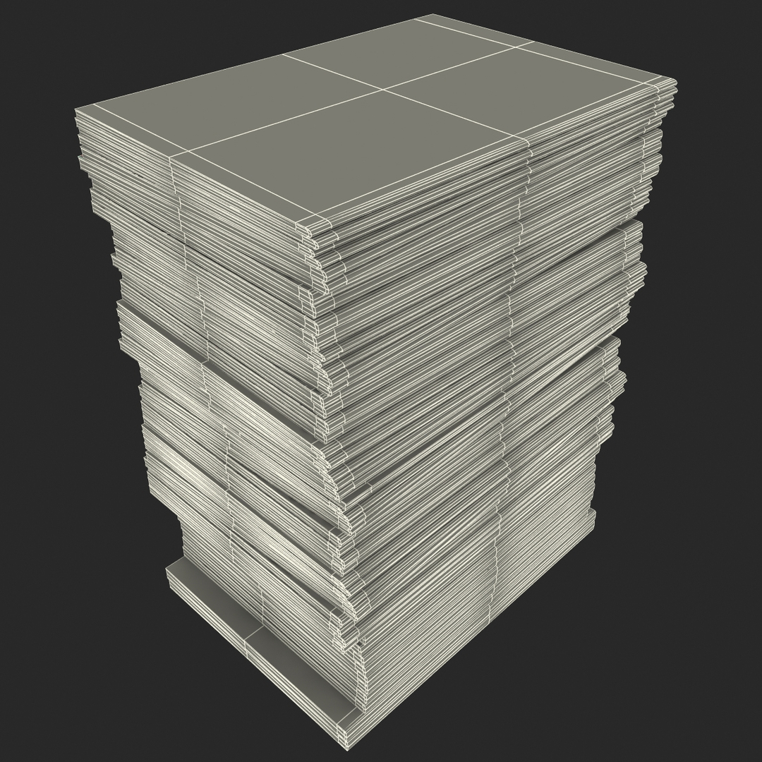3d magazines set modelled