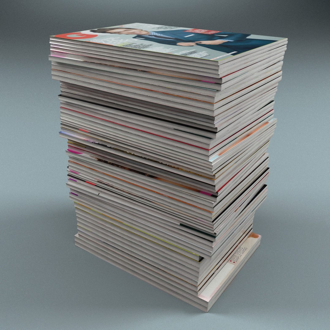 3d Magazines Set Modelled