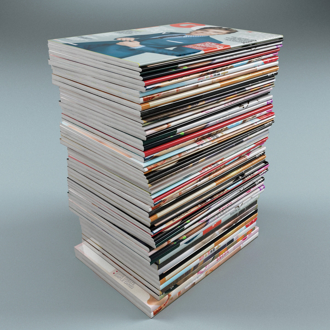 3d magazines set modelled