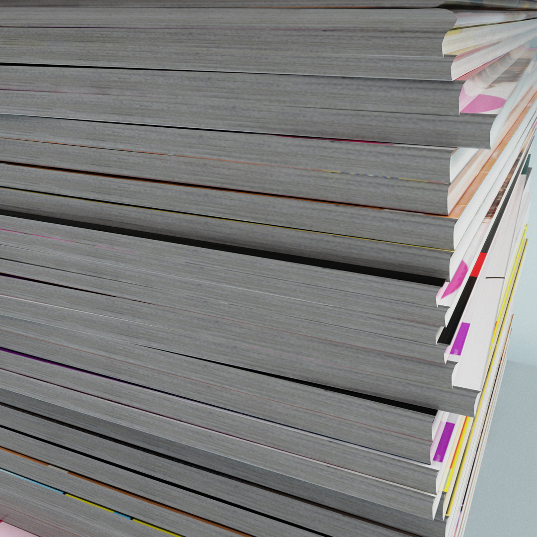 3d magazines set modelled