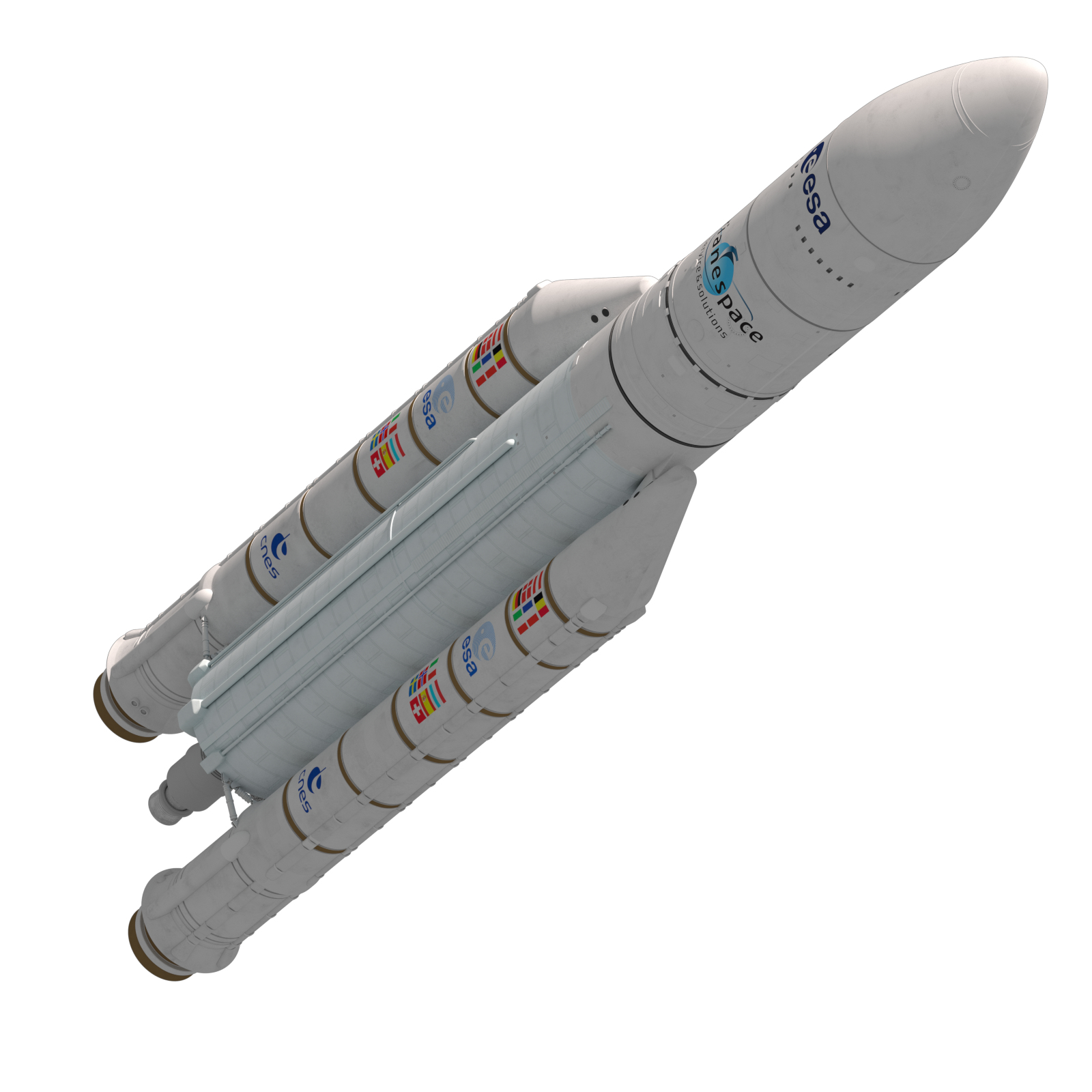 ariane 5 eca rocket launch 3d model