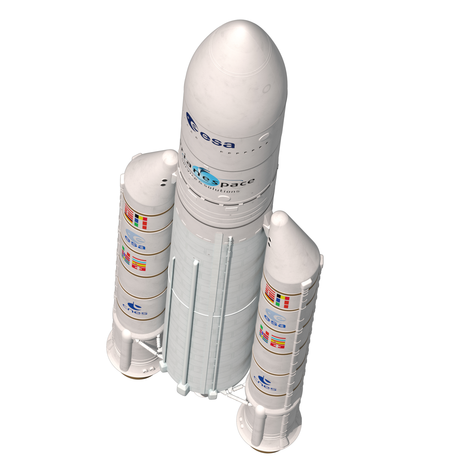 ariane 5 eca rocket launch 3d model