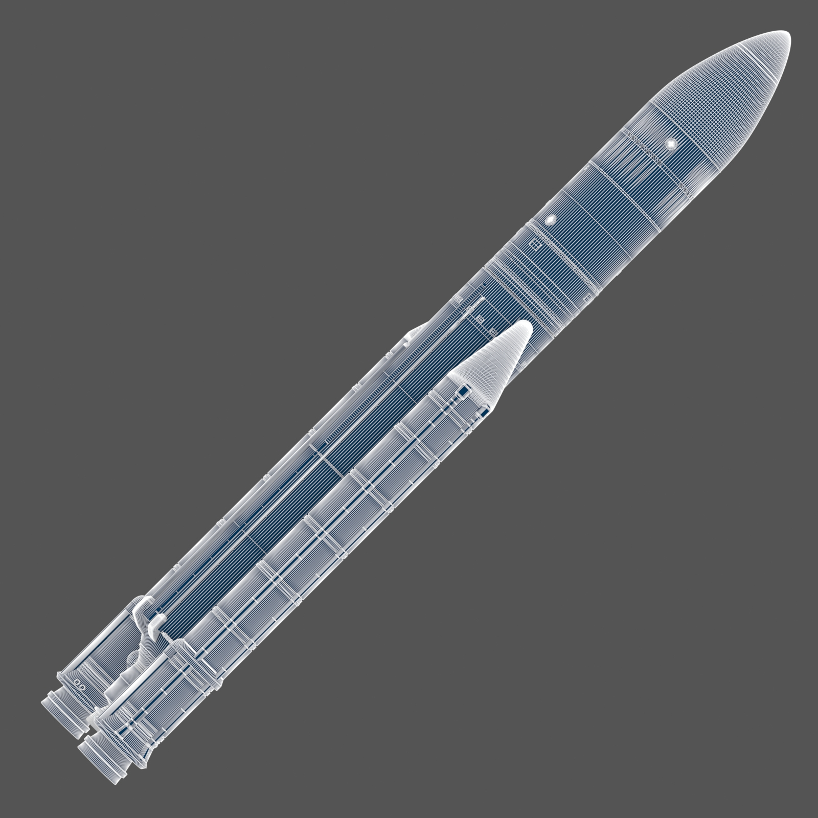 ariane 5 eca rocket launch 3d model