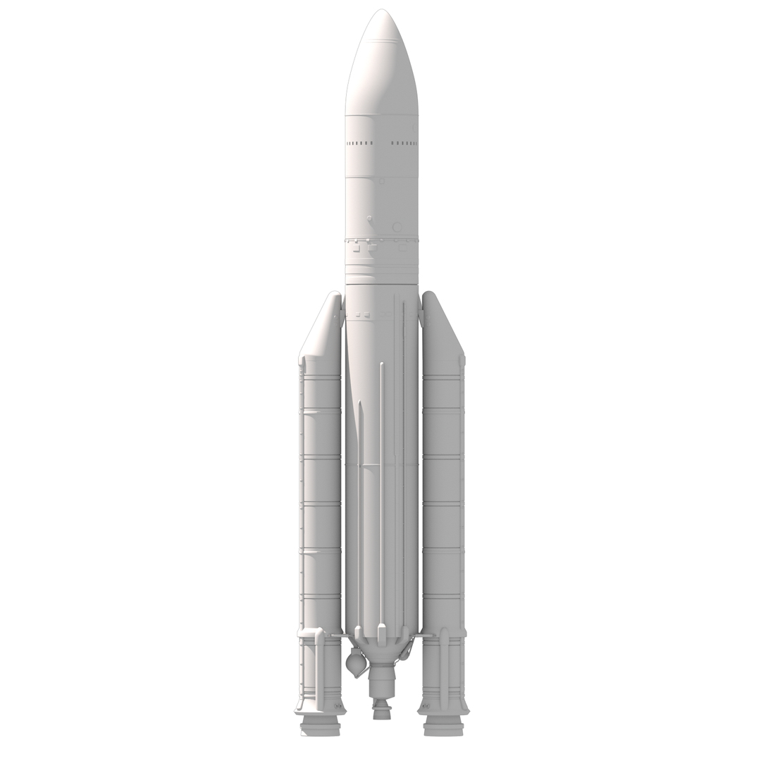 ariane 5 eca rocket launch 3d model
