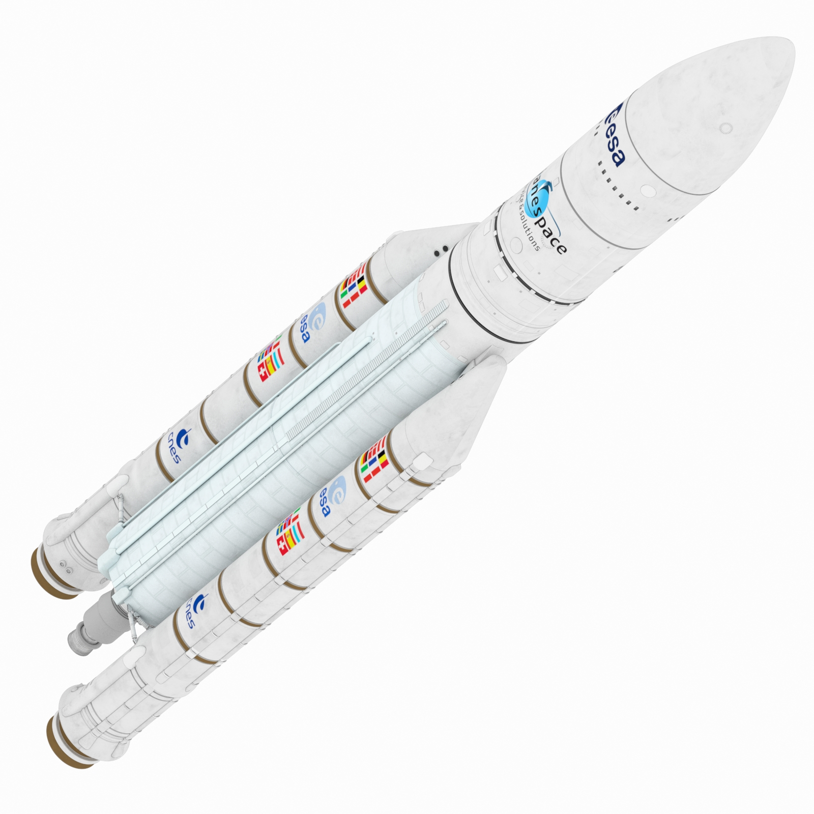 ariane 5 eca rocket launch 3d model