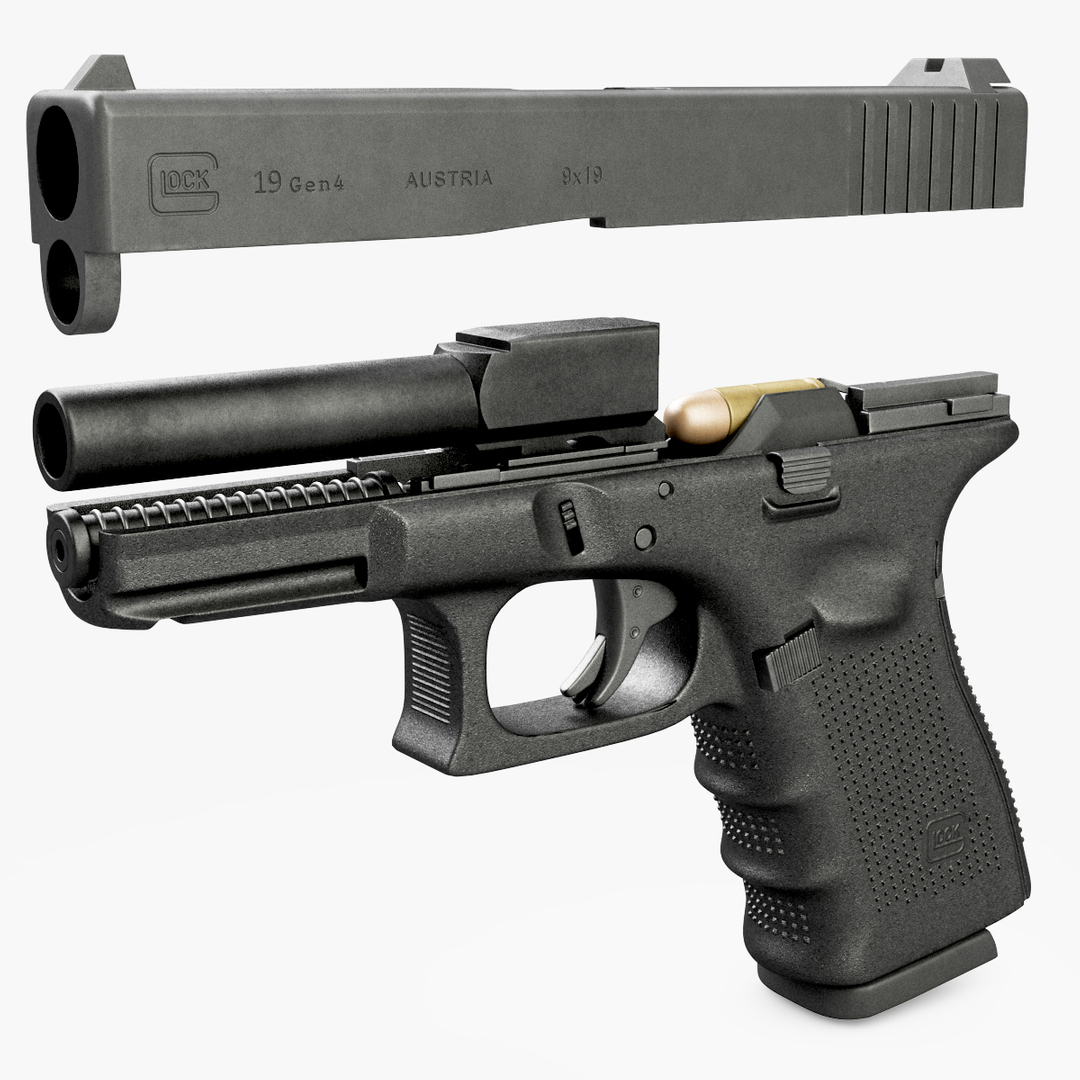 총 글록 19 gen4 3D 모델 - TurboSquid 1002958