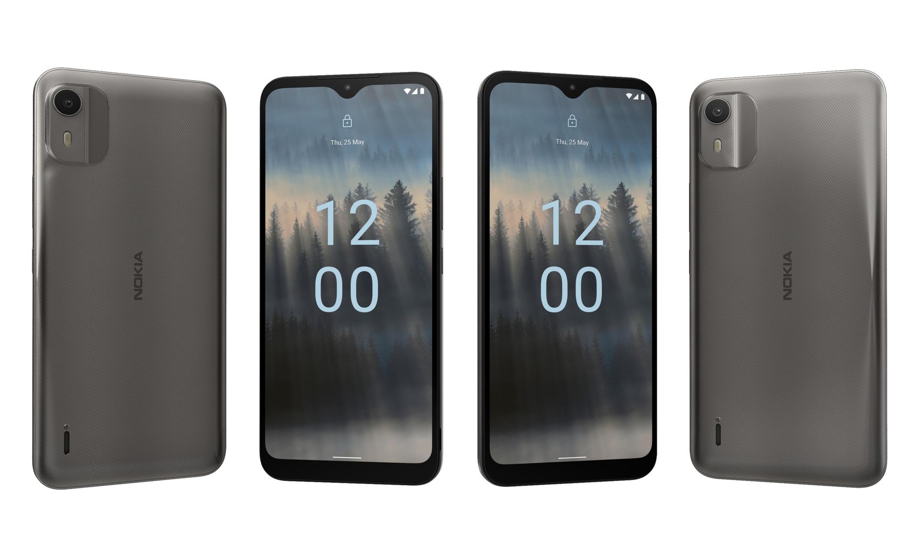 Nokia C12 Gray 3D model - TurboSquid 2030924