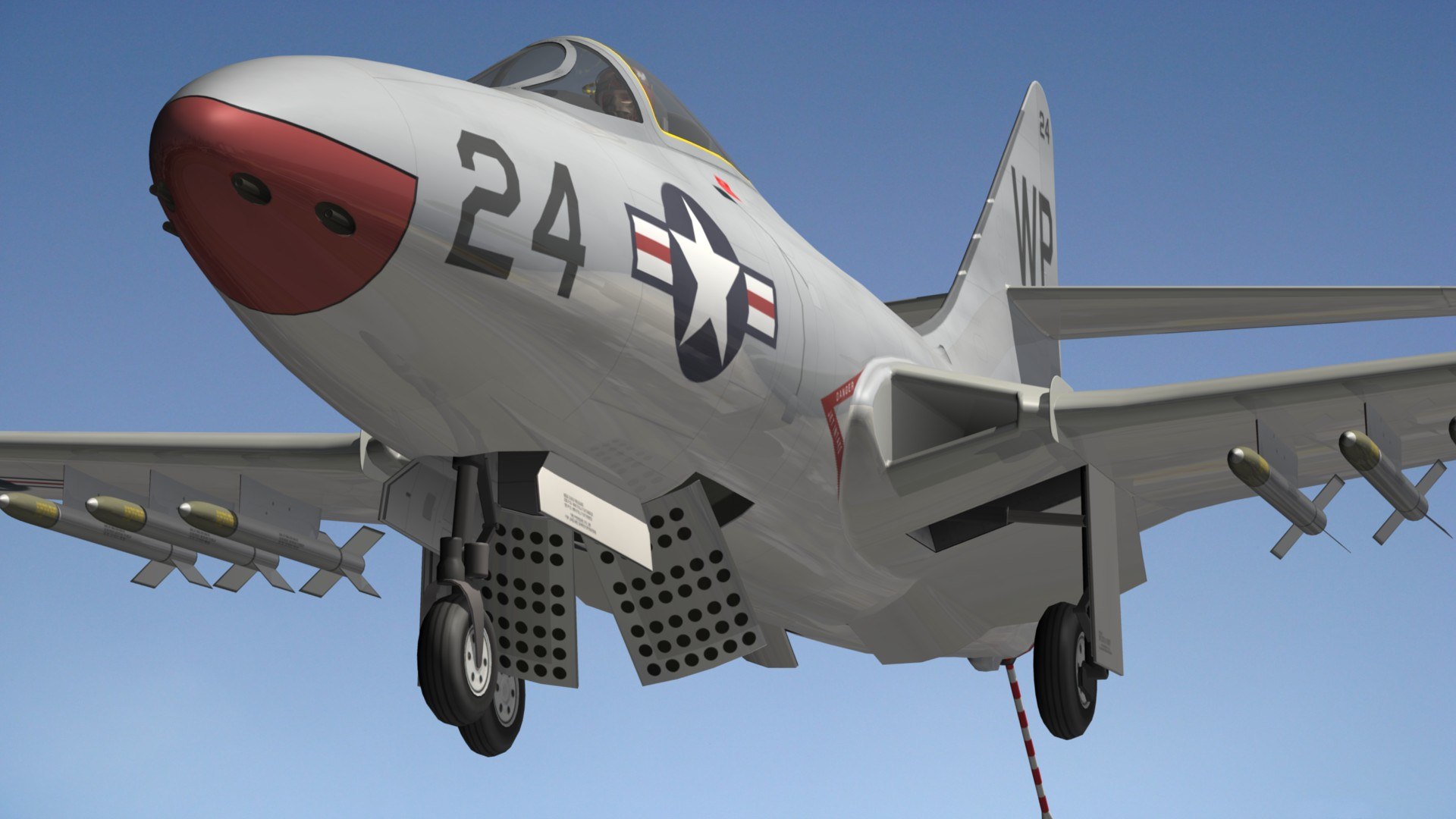 Grumman F9F Panther VMA223 3D - TurboSquid 2030027