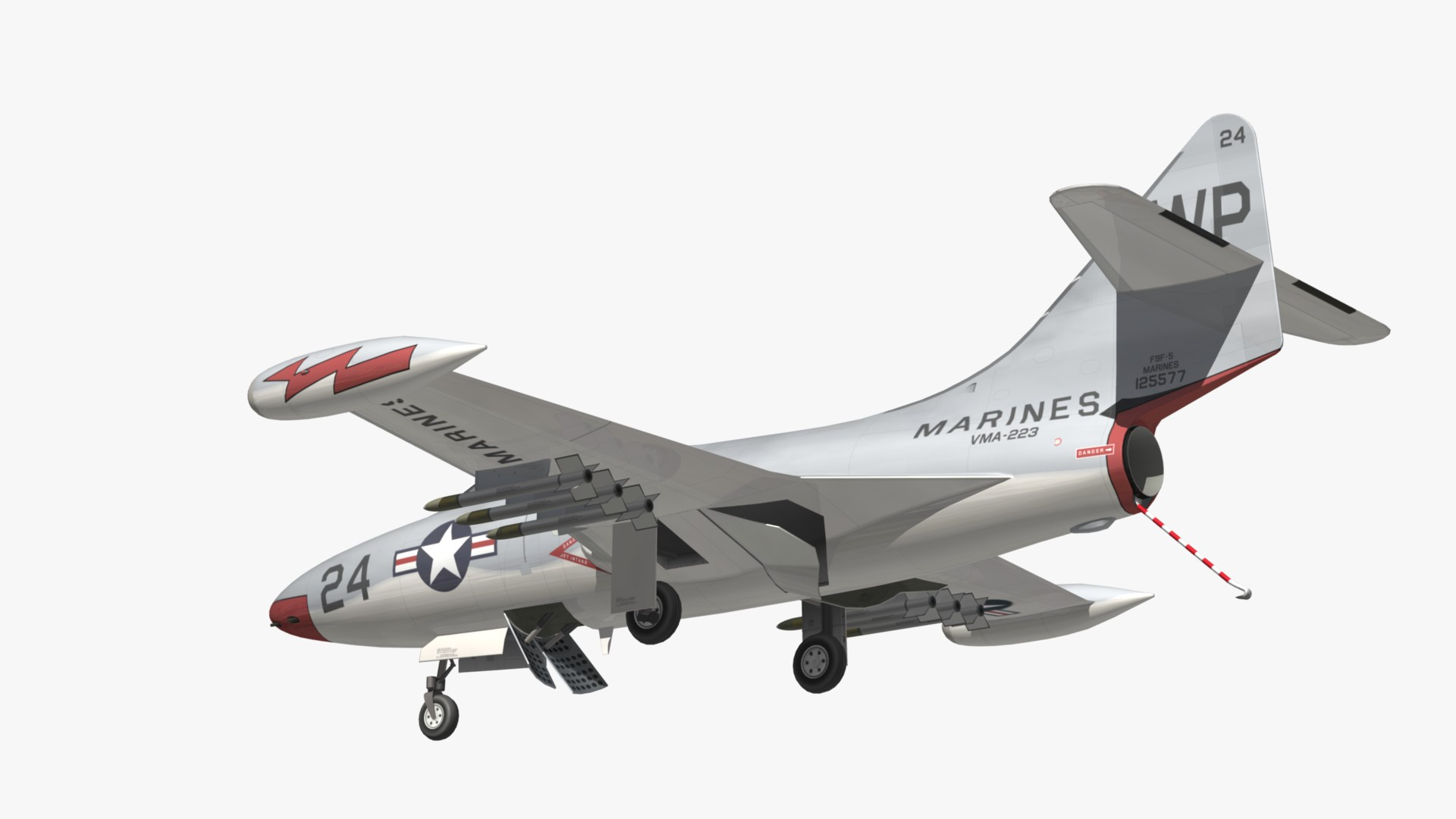 Grumman F9F Panther VMA223 3D - TurboSquid 2030027