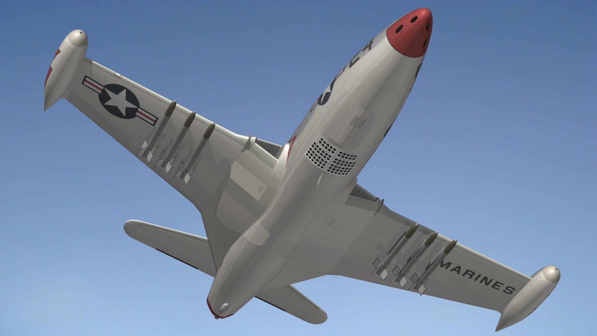 Grumman F9F Panther VMA223 3D - TurboSquid 2030027