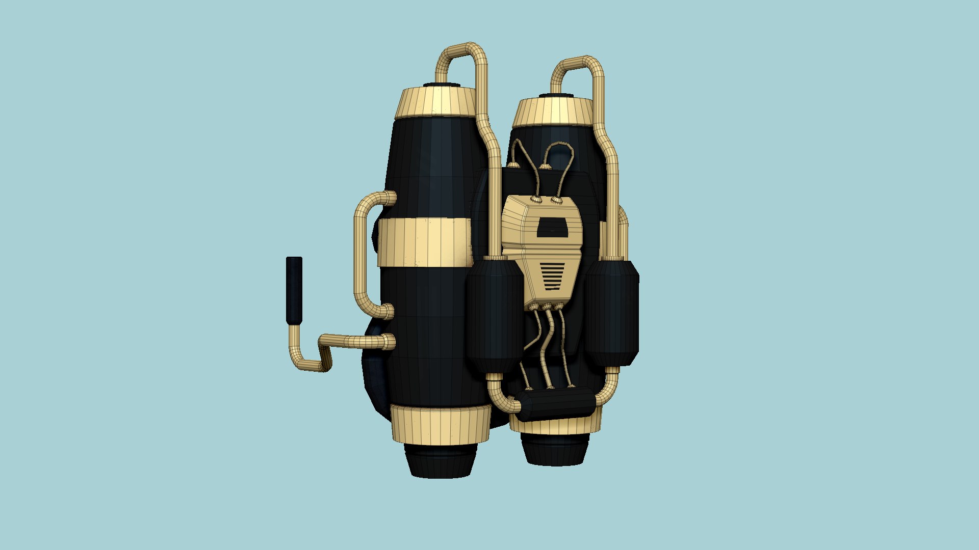 3D model Jetpack A02 Golden Black - SciFi Character Design - TurboSquid ...