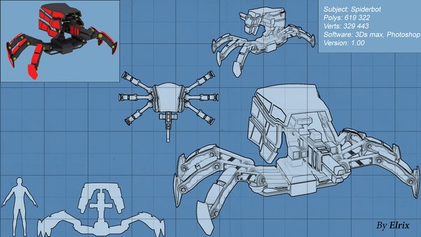 modelo 3d Spiderbot gratis - TurboSquid 1347441