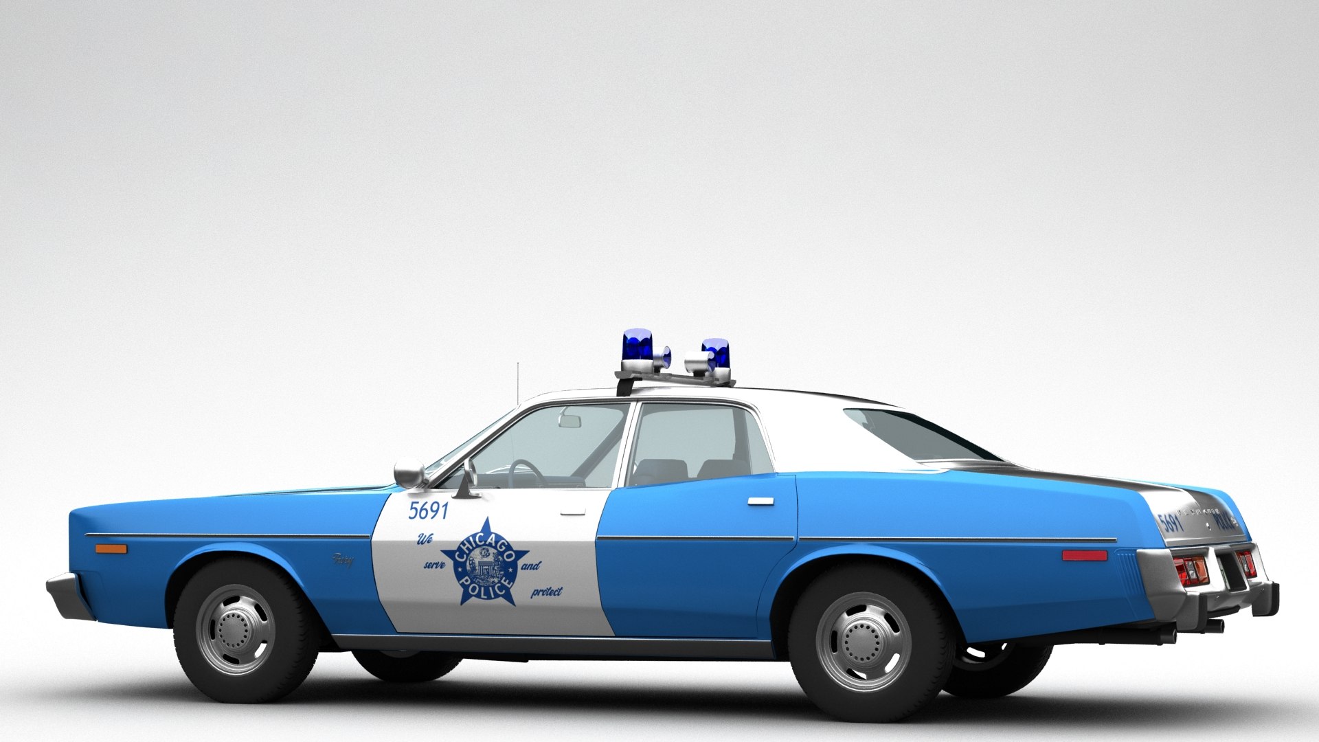 3D Plymouth Fury Police 1978 - TurboSquid 2075830