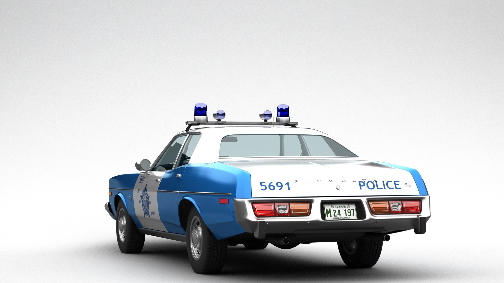 3D Plymouth Fury Police 1978 - TurboSquid 2075830