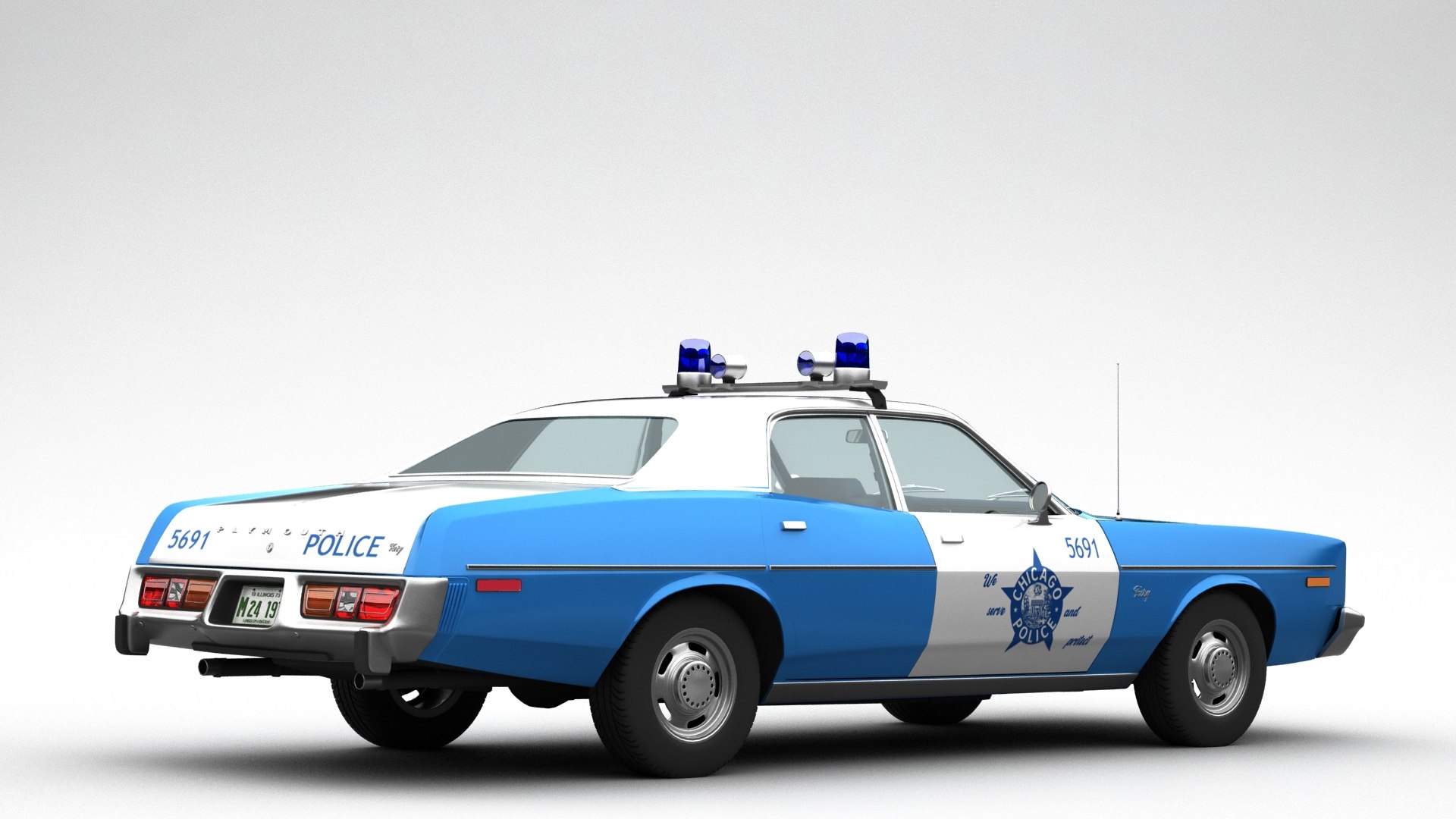 3D Plymouth Fury Police 1978 - TurboSquid 2075830