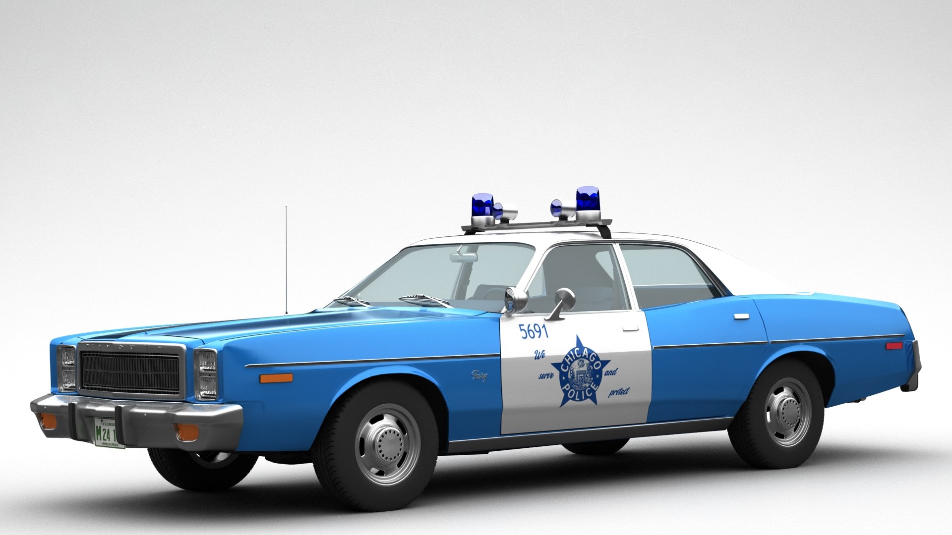 3D Plymouth Fury Police 1978 - TurboSquid 2075830